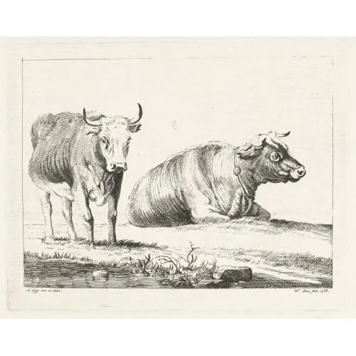 Aelbert Cuyp, Cow Standing And Lying Down | Arthipo