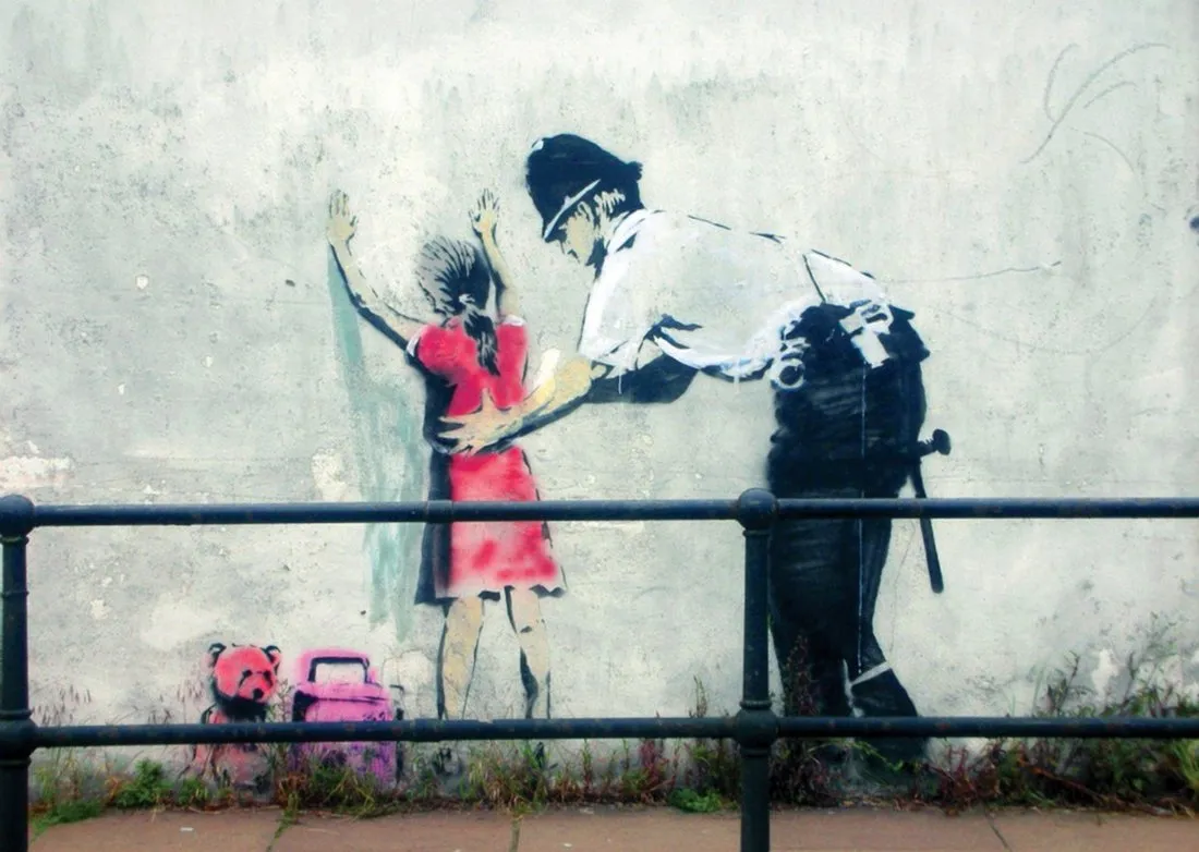 Banksy Graffiti Police