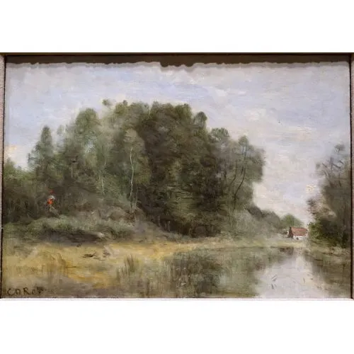 Camille Corot Ville Davray At The Edge Of The Pond | Arthipo