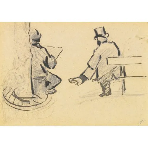Edouard Manet Man On A Bench | Arthipo