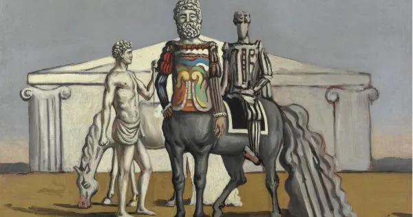 Giorgio De Chirico, Il Centauro Chirone Istruisce Achille | Arthipo