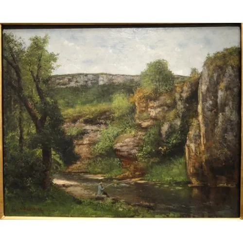 Gustave Courbet Landscape With Fisherman | Arthipo