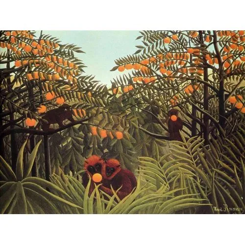 Henri Rousseau, Apes In The Orange Grove | Arthipo