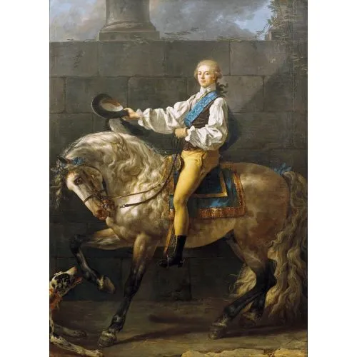 Jacques Louis David, Stanisław Kostka Potocki'nin Atlı Portresi | Arthipo