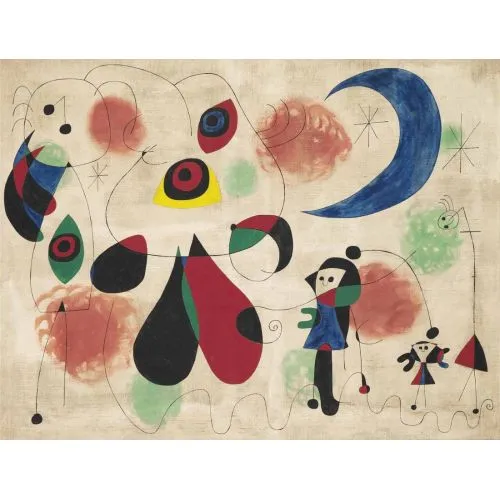 Joan Miro Woman Moon Birds | Arthipo