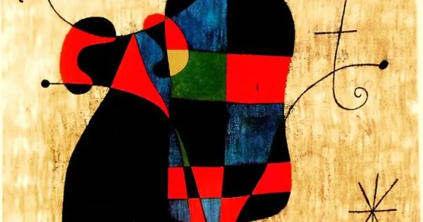 Joan Miro Figures And Dog In Front Of The Sun | Arthipo