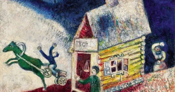 Marc Chagall The Flying Carriage | Arthipo
