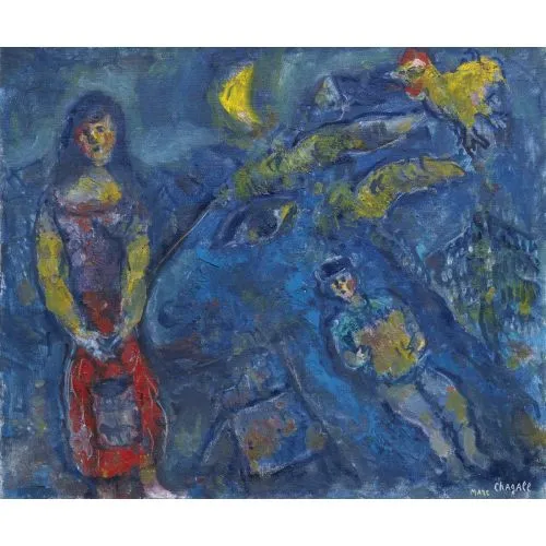 Marc Chagall Village Scene With Blue Animal | Arthipo