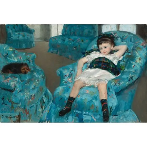 Mary Cassatt, Little Girl In A Blue Armchair | Arthipo