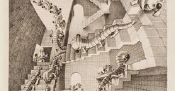 Maurits Cornelis Escher House Of Stairs | Arthipo