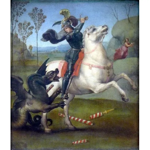 Raphael St. George And The Dragon Oil Painting | Arthipo