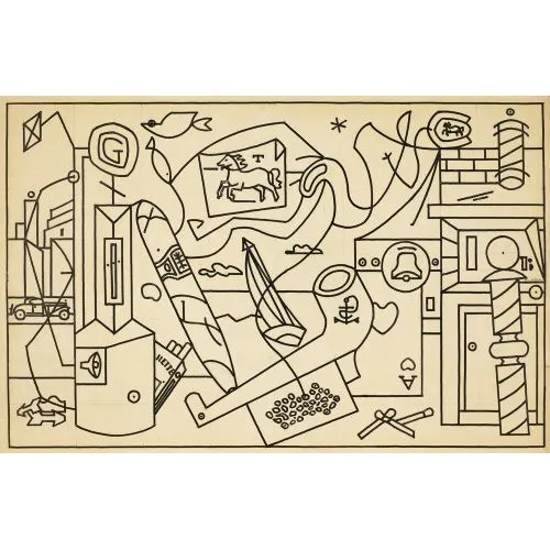 Stuart Davis, Final Study For Radio City Music Hall Mural | Arthipo