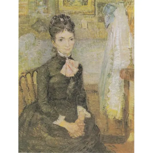 Vincent Van Gogh, Van Gogh's Wife, Sitting Next To A Cradle | Arthipo