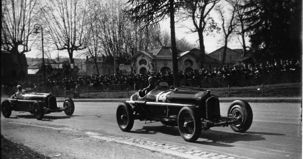 Dreyfus And Nuvolari At The 1935 Grand Prix De Pau, Car Poster | Arthipo