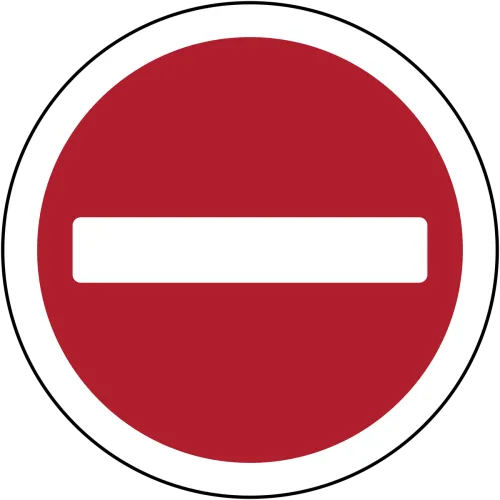 No Entry Traffic Road Sign Poster | Arthipo