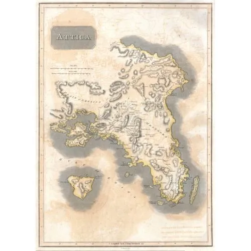 Attica, Anthens Map Poster | Arthipo
