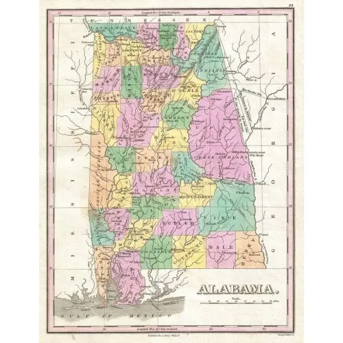 Alabama Map Poster | Arthipo