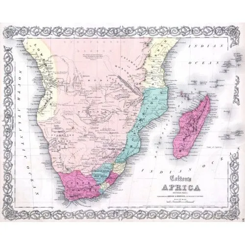 Southern Africa Map Poster 2 | Arthipo