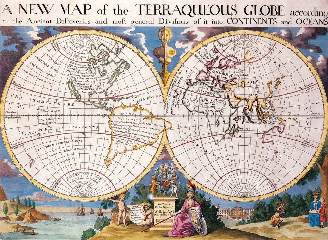 Political World Map Continents And Oceans