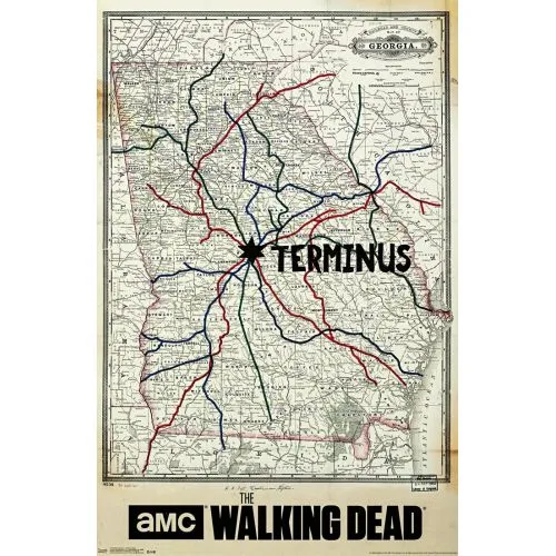 The Walking Dead Map Poster | Arthipo